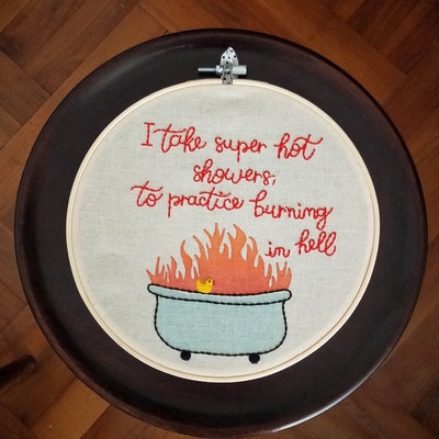 Meme You Dropped This Handmade Embroidery Hoop Art Wall - Etsy