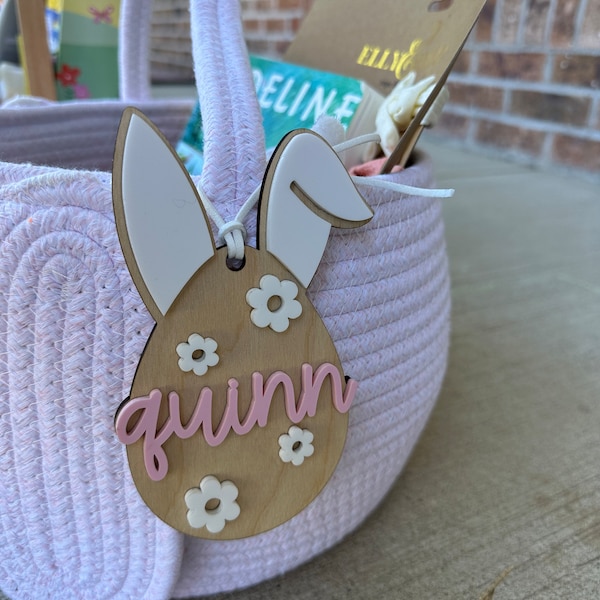 Easter Bunny Basket Tag / Easter Basket Tag / Personalized Easter ...