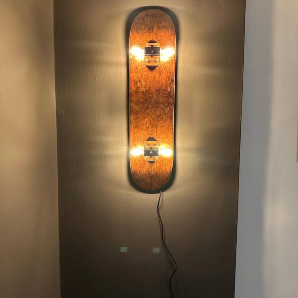 Skateboard Lamp Checkerboard - Etsy