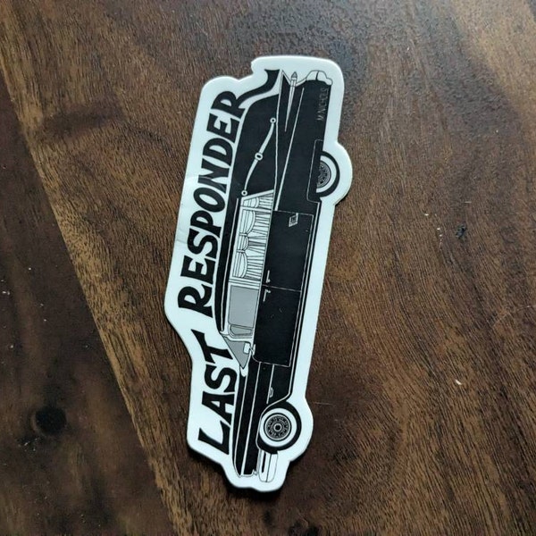 Last Responder Hearse Mortician | Hand Lettered Vinyl Sticker - Etsy