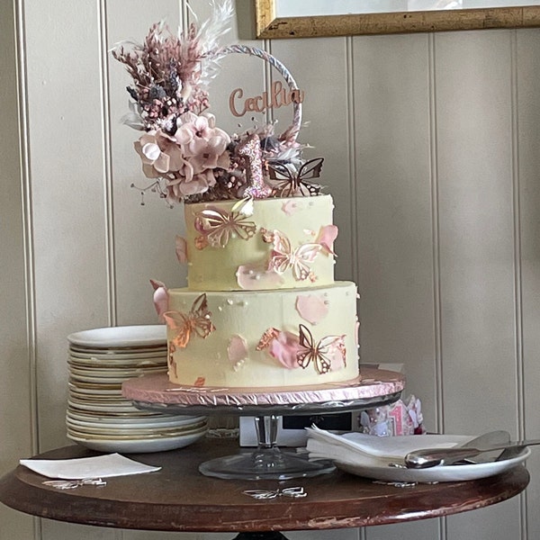 Liberty Floral Cake Topper - Birthday Cake Topper, First Birthday ...