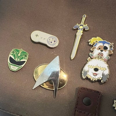 Star Trek Klingon Silver Tri Foil Logo Large Pin TNG Cosplay Uniform ...