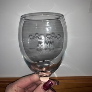 Personalised Wine Glass Laser Engraved Your Own Message Bespoke Designs ...