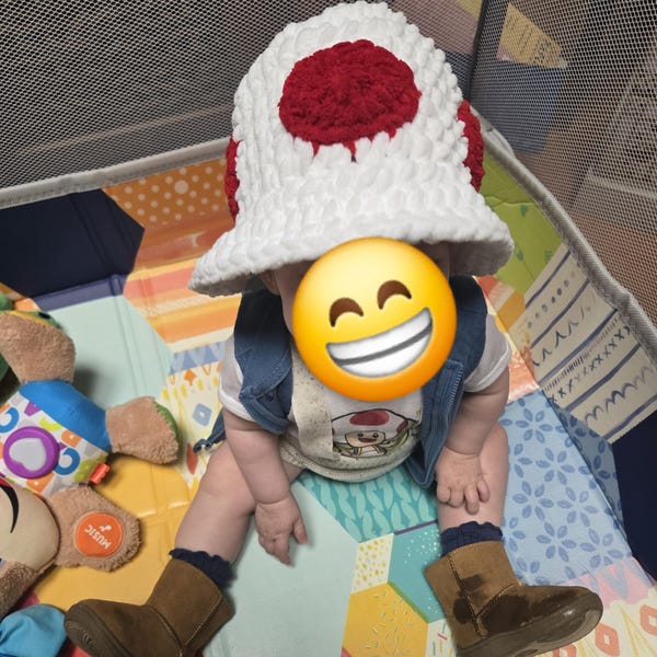 Crochet Puffy Toad Mushroom Bucket Hat - Etsy
