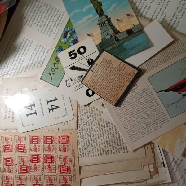 Junk Journal Ephemera Pack | Vintage Collage | Scrapbooking | Journal ...