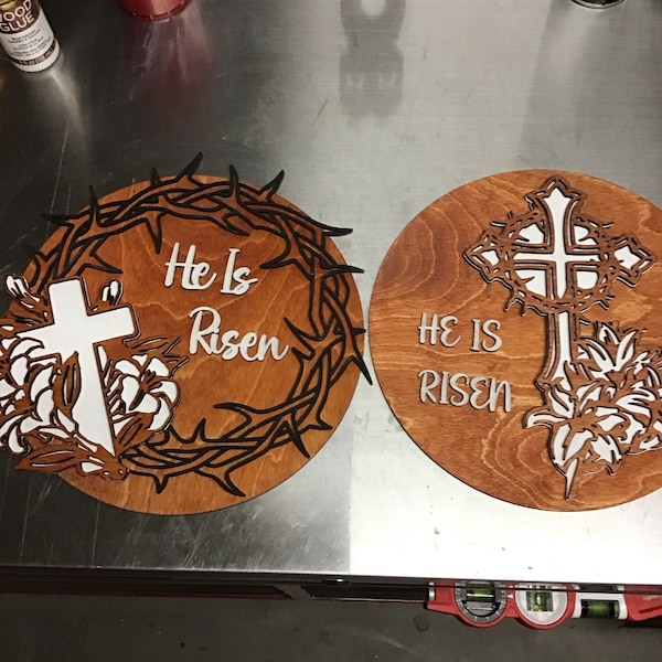 He is Risen Laser Svg,happy Easter Laser Cutfile Svg, Crown of Thorns ...