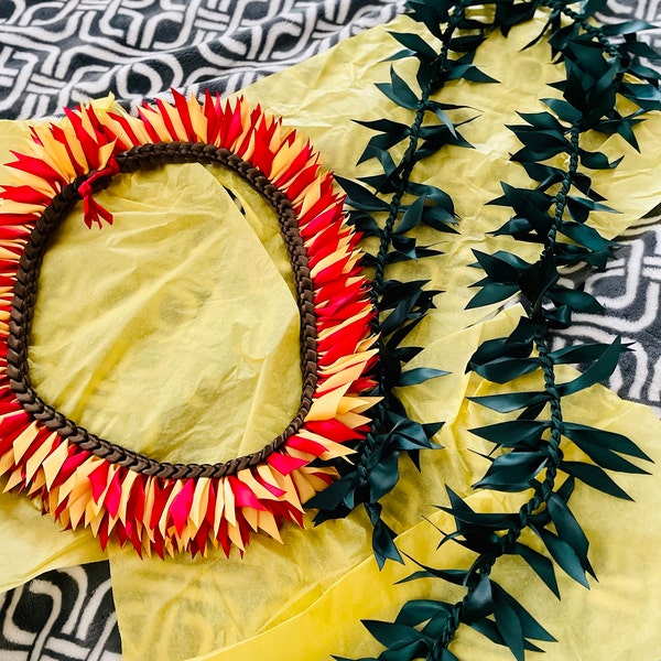 Ti Leaf Ribbon Lei - Etsy