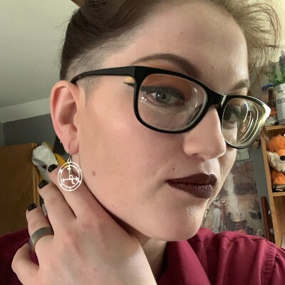 Hypoallergenic Stainless Steel Lilith Sigil Dangle Earrings - Etsy