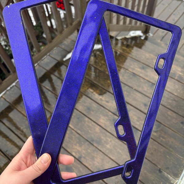 Rose Gold Holographic License Plate Frame | Holographic License Plate ...