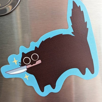 Danger Kitty Magnet / Fridge Magnet / Cute Magnet / Cat Magnet / Cat ...