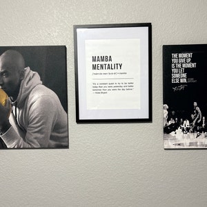 Kobe Bryant Mamba Mentality Definition Posters, NBA Black Mamba ...