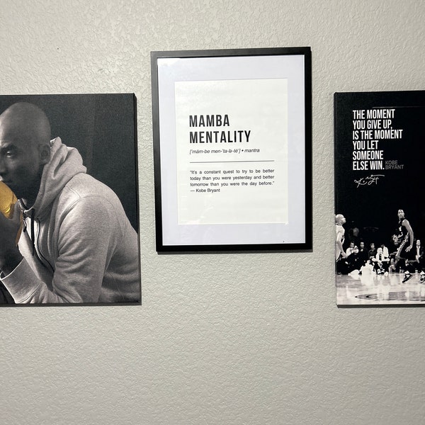 Kobe Bryant Mamba Mentality Definition Poster, Printable Basketball ...
