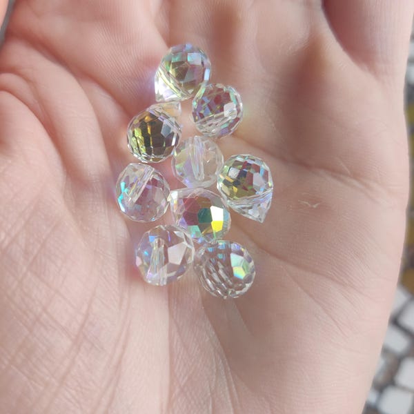 100pcs Glass Ball for Suncatcher Aura Small Crystal Ball AB Aurora ...