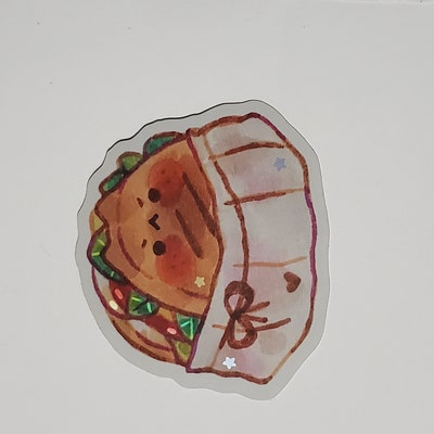 Cute Animal Foodies 3 Stickers/ Matte/ Holographic/ Die Cut Stickers ...