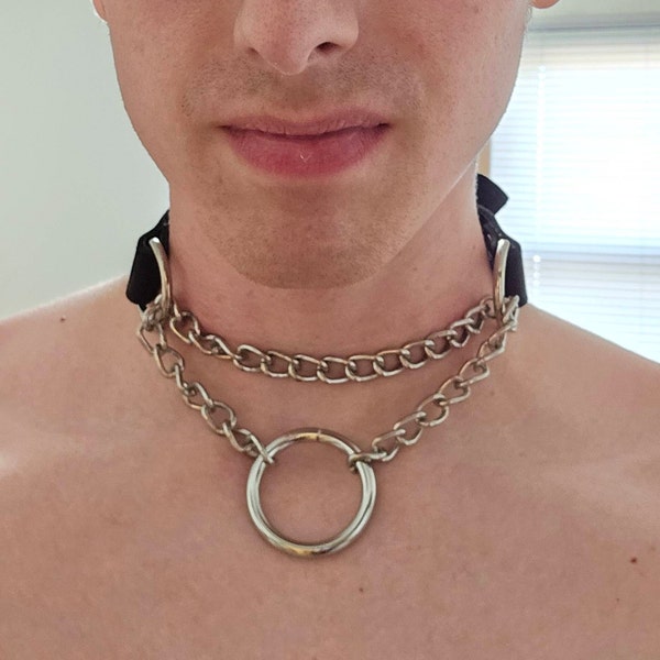 Punk Choker With Long Spikes/vegan Leather Punk Necklace/spiked Choker ...