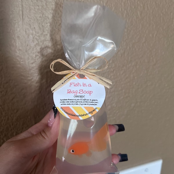 Fish in a Bag Soap - Fish Soap - Custom Scent Fish Soap - Custom Color ...