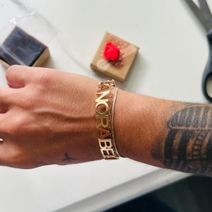 Custom Name Bracelet,double Name Bracelet,nameplate Bracelet,customized ...