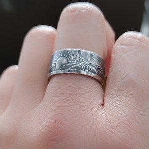 Coin Rings Handmade From 1800s Sterling Silver .925 | Etsy