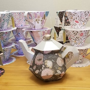 3D Tea Cup SVG, Simple 3D Paper Tea Cup SVG, 3D Teacup Svg, Paper Tea ...