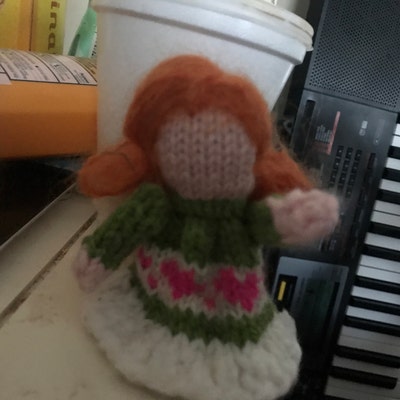 LITTLE ANGELS 4 10cm Angel Knitting Pattern, Christmas Decoration Doll ...