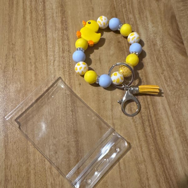 Duck Beaded Keychain Wristlet With FREE Card Holder – Perfect Cruise ...