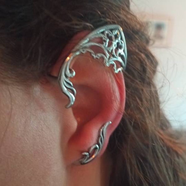 Elf Ears Gothic Earring, No Piercing Ear Cuff, Elf Earring, Single Ear ...