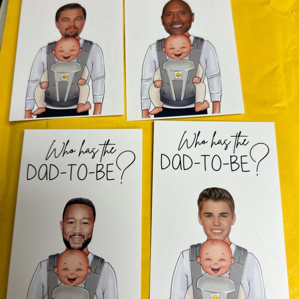 Printed Baby Shower Game, Find the Dad Scratch off Game, Who Has the ...