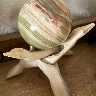 Wood Sphere Stand, Natural, 4 Sizes - Etsy