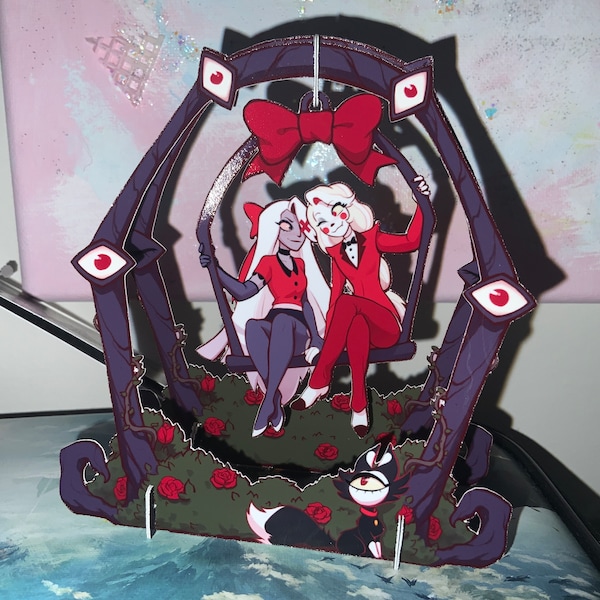 Charlie & Vaggie - Hazbin Hotel Paper Craft Standee - Etsy