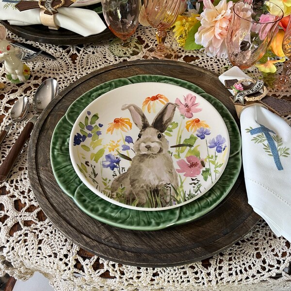 Set of Embroidered Easter Napkins, Religious Cross, Matthew 28:6 ...