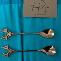 Personalised Reindeer Shaped Hot Chocolate Spoon - Etsy UK