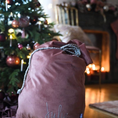 Personalised Santa Sack Christmas Tree Natural - Etsy Australia