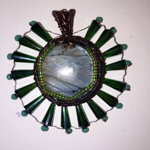 Tourmaline /onex Pendant Copper Pendant. Wire Wrapped Pendant. Handmade ...