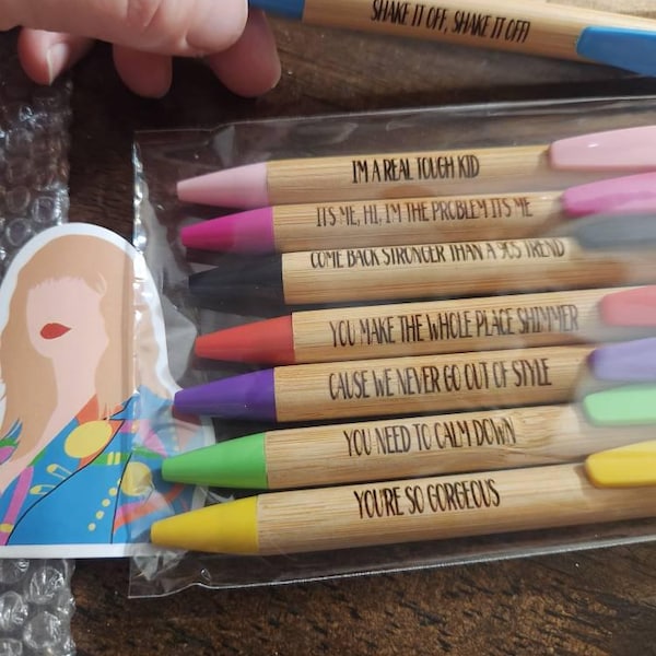 Laser Engraved Song Lyric Pencils or Ink Pens: Back to School Supplies ...