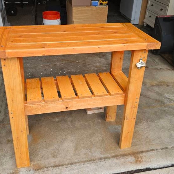 Easy DIY Grill Side Table Woodworking Plans - Etsy