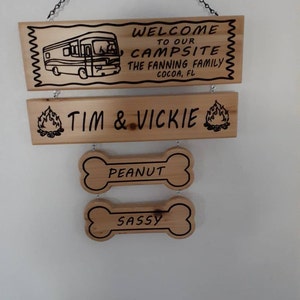 Personalized Camping Sign Custom RV Sign Campsite Sign | Etsy