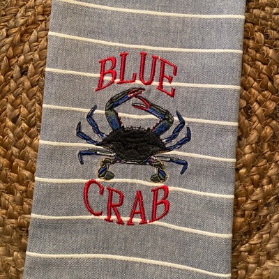 Blue Crab Embroidery Design - Etsy