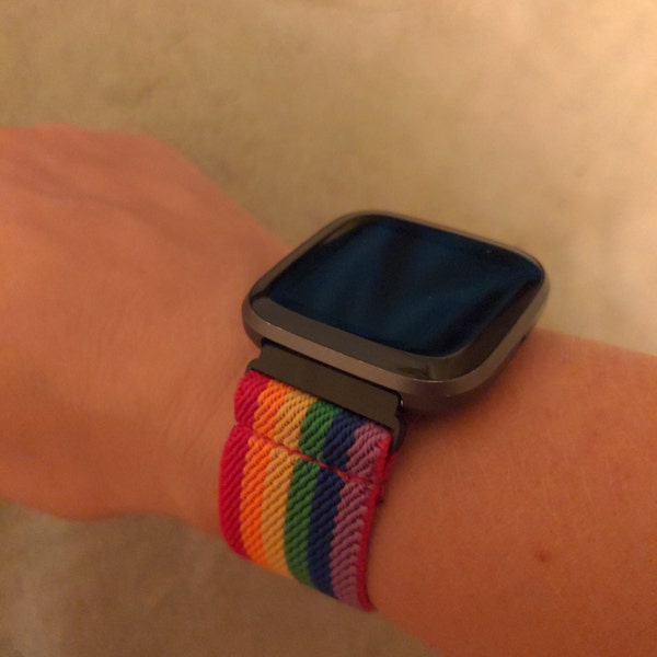 Elastic Fitbit Versa Watch Band - Rainbow Pride - Versa 1 / 2 / Lite - Etsy