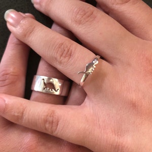 Dinosaur Promise Ring for Couples Brachiosaurus Jewelry - Etsy