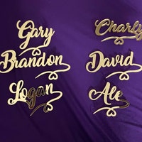 Laser Cut Names With a Decor Personalized Glass Decor Custom - Etsy