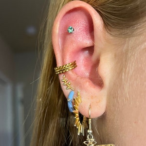 ASTM F136 Hoop With Chain Conch Hoop, Conch Earring, Conch Clicker ...