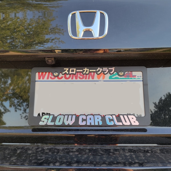 Slow Car Club Holographic Sticker - Etsy