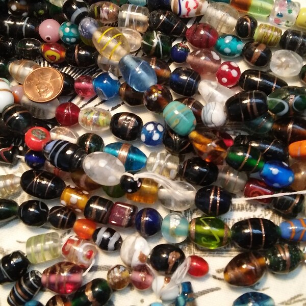 100 Gram Mixed Glass Bead Pack, 3-26mm, About 80-140 Beads, Shape ...
