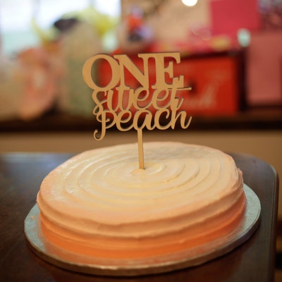 One Sweet Peach Cake Topper Peach Cake Topper First Birthday Cake ...