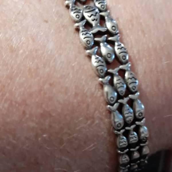 Silver Simple Adjustable Fish Cuff Bangle-fish Lovers Sealife Bracelet ...