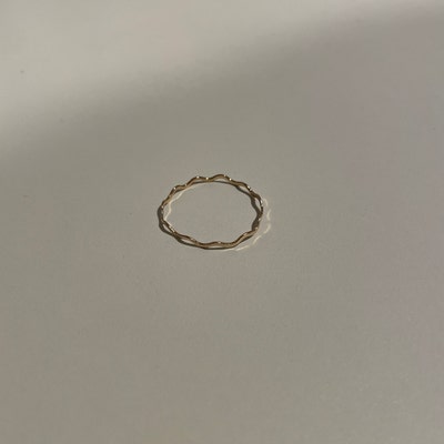 Polygon Ring 14k Gold Filled Wavy Ring - Etsy