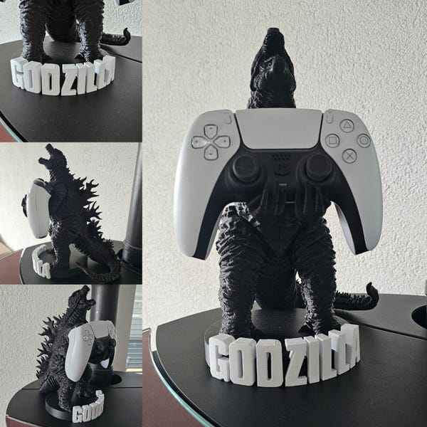 Godzilla Gaming Controller Stand Holder - Kaiju Unique Desk Organizer ...