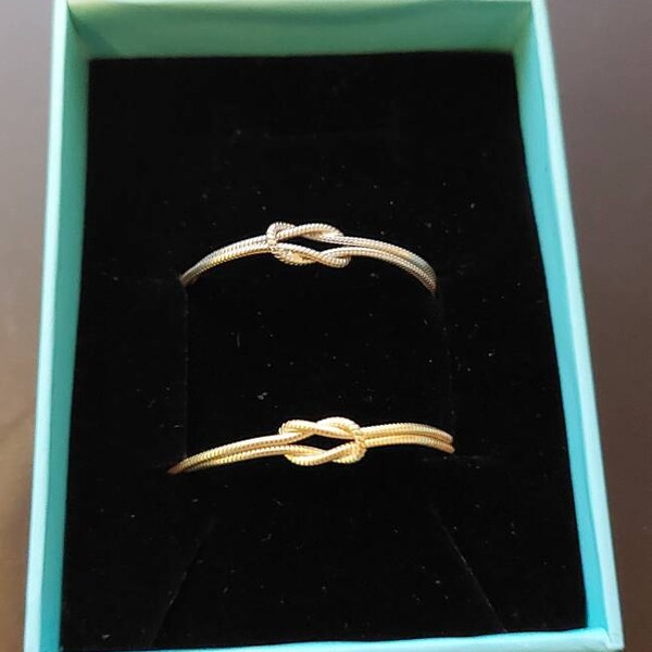 Custom Initial Knot Bracelet Couple Set,symbol of Love and Unity ...