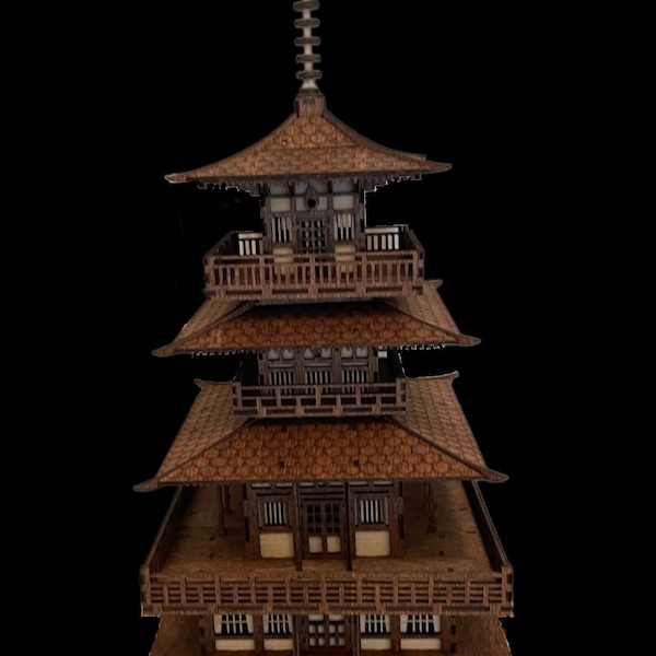 Japanese Temple Pagoda Laser Cut Model (SVG DXF Digital Download) - Etsy