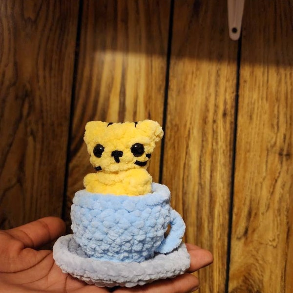 NO SEW!! Tabby Teacup Popping Desk Pal, PDF Pattern, Crochet Pop ...